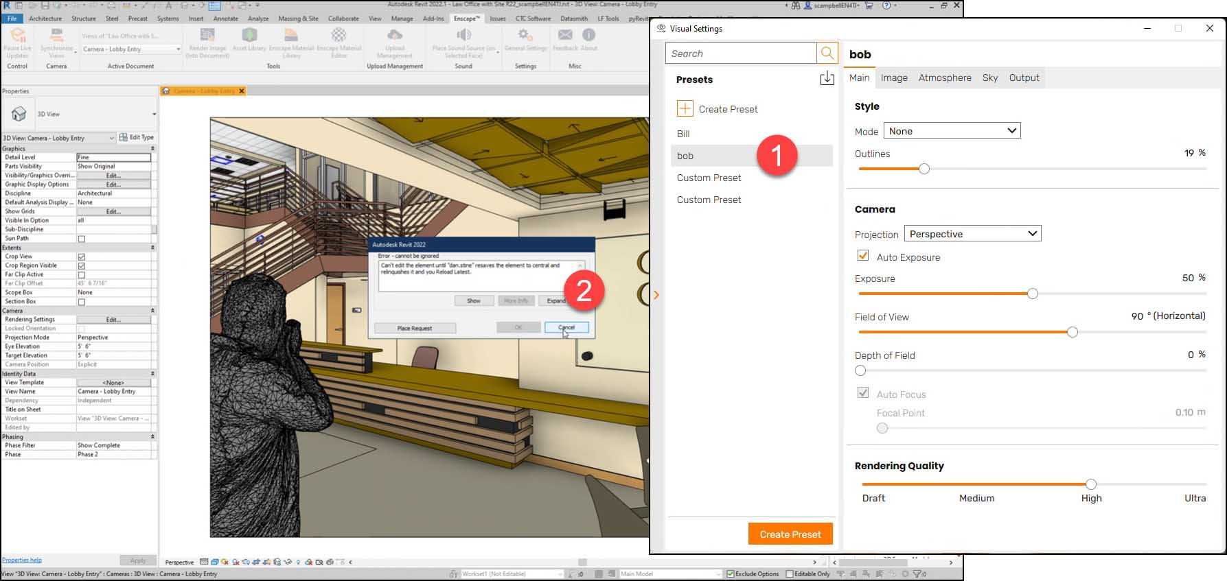 Revit Worksharing: Enscape Update | Central Models and Enscape